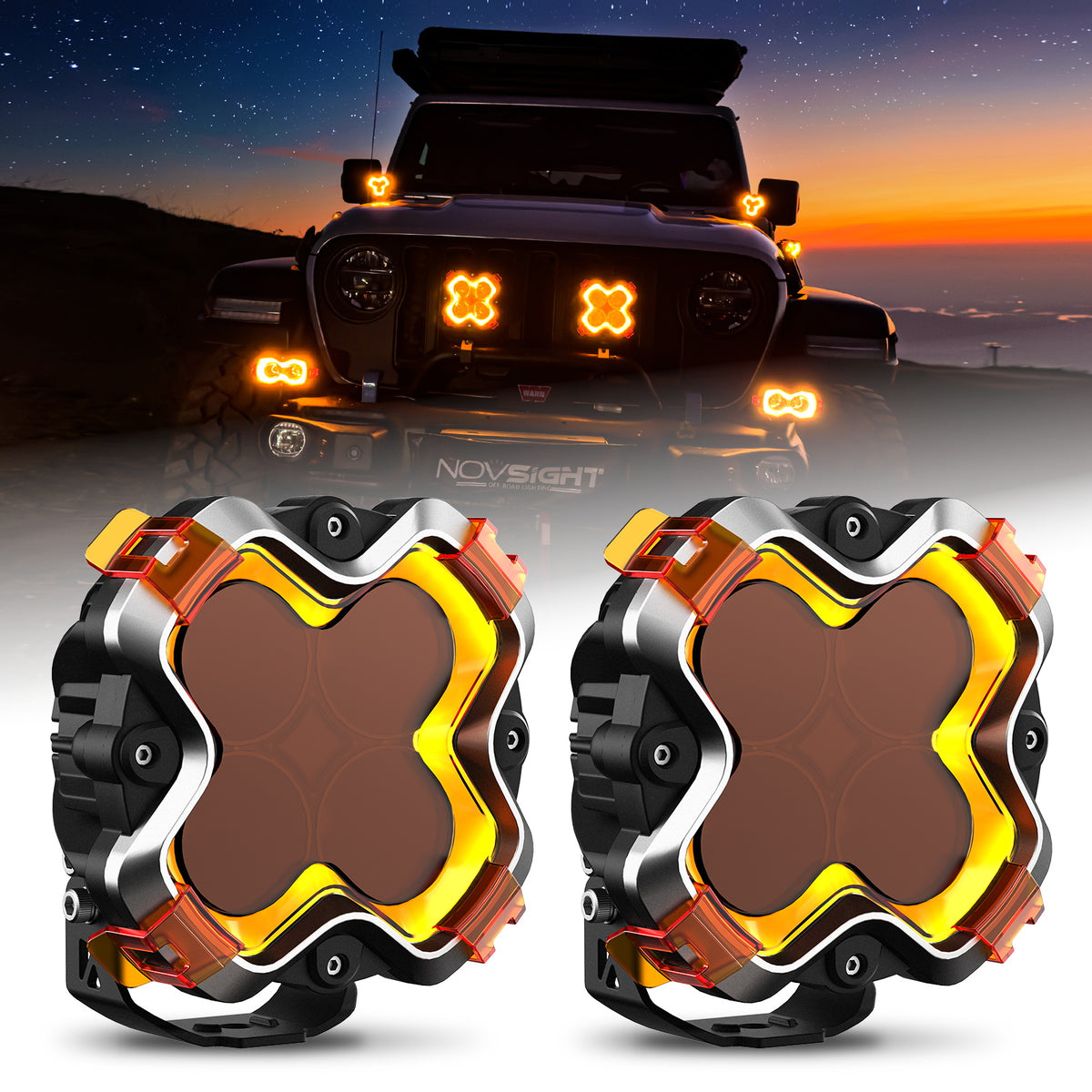 HALO Series 6" LED Pods (Spot+Flood)Combined beam lights | Kiwi 4WD Explore