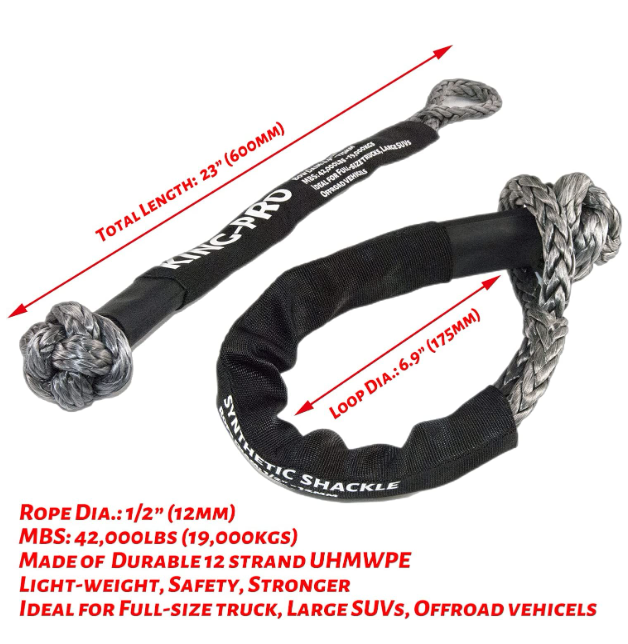 King Pro BIG Soft Shackle 19000kg 13mm x 600mm | Kiwi 4WD Explore